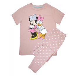 Disney - Schlafanzug mit langer Hose f&uuml;r M&auml;dchen kurz&auml;rmlig (Babyrosa)