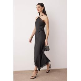 Elegantes, &auml;rmelloses, gerades, bodenlanges, elegantes Abendkleid f&uuml;r Damen