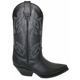 Grinders Western-Cowboystiefel aus schwarzem Leder &ndash; Buffalo