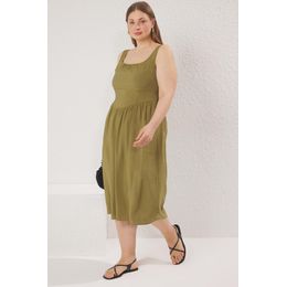 Curve Damen-Midikleid mit Blumenmuster, locker fallend, l&auml;ssig/alltagstauglich, in gro&szlig;en Gr&ouml;&szlig;en