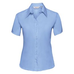 Russel Athletic Russell Collection - B&uuml;gelfreie kurz&auml;rmelige Bluse - Damen (Hellblau)