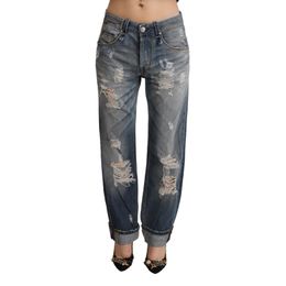 Zerrissene Boyfriend-Jeans mit Used-Look