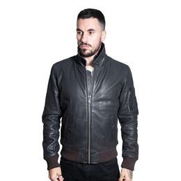 Herren A2 Rindsleder-Bomberjacke-Oslo
