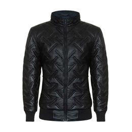 Bomber-Steppjacke aus Leder f&uuml;r Herren &ndash; Goiania