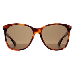 Gucci Runde Damen Sonnenbrille Havanna Braun