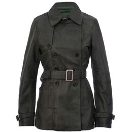 Mittellanger Damen-Trenchcoat aus Leder &ndash; Oakham