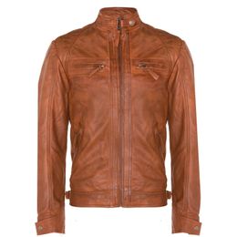 Gesteppte Bikerjacke aus Leder von Rock Racing