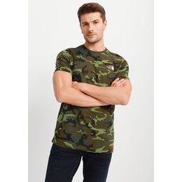 The North Face Mens T Shirt SS einfache Kuppel Tee Camo drucken