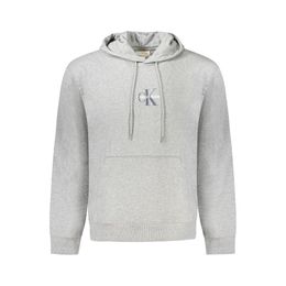 Calvin Klein Graues Baumwoll Herren Sweatshirt mit Kapuze