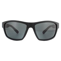 Polaroid Sport Wrap Mens Schwarz Grau Polarisierte Sonnenbrille
