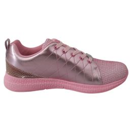 Plein Sport Femme Rose Blush Polyester Runner Gisella Sneakers Chaussures