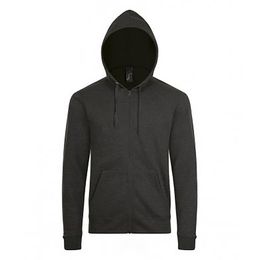 SOLS Mens Stone Zip Up Plain Hoodie (Holzkohle Mergel)