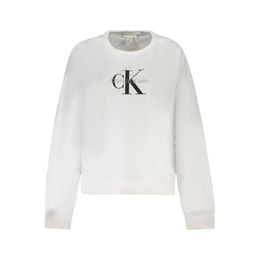 Calvin Klein Wei&szlig;es Baumwoll-Sweatshirt f&uuml;r Frauen