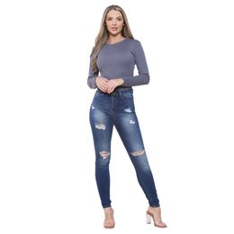 Damen Skinny Stretch Denim Jeans| Enzo Designer Damenbekleidung
