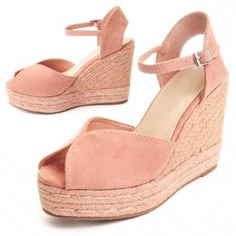MonteVita Wedge Sparto Sandale Wesparto7 in Pink