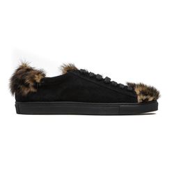 Mr & Mrs Italy Mr&Mrs Italy Schwarze Leder Damen Sneaker