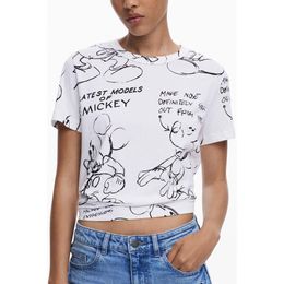 Desigual Bianco Baumwolle Damen T-Shirt