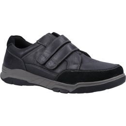 Hush Puppies Herren Fabian Leder Doppelriemen Schuhe (Schwarz)