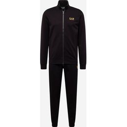 EA7 Emporio Armani Zip Trainingsanzug Schwarz