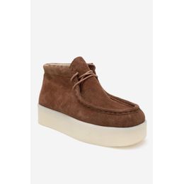 Melia Leder-Plateaustiefel (Damen)