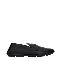 Dolce & Gabbana Dolce & Gabbana Schwarze Leder Slipper