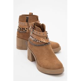 Boliva Schnalle Kette Blockabsatz Stiefel (Damen)