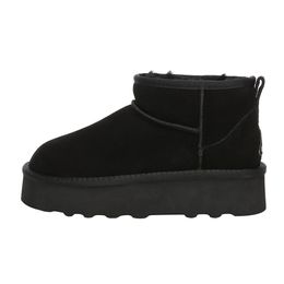 EVER AU Damen Heron Ultra Mini Plateaustiefel - Schwarz