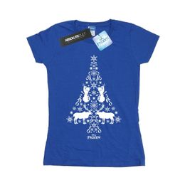 Disney - "Frozen Christmas Tree" T-Shirt f&uuml;r Damen (K&ouml;nigsblau)