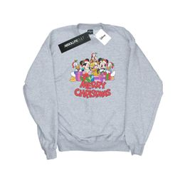 Disney - "Mickey Mouse And Friends Christmas" Sweatshirt f&uuml;r Damen (Grau)