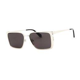 Off-White Off White - "Yoder" Sonnenbrille f&uuml;r Herren/Damen Unisex (Silber/Dunkelgrau)