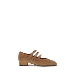 Carel Paris Beigefarbene Kalbsleder Bos Taurus Ballerinas