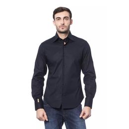 Billionaire Italienische Couture Blaue Baumwolle Herrenhemd