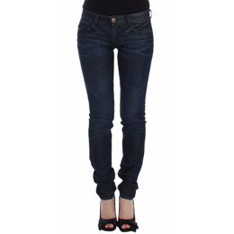 Ermanno Scervino Blaue Slim Jeans Denim Hose Enger Schnitt Stretch