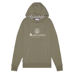 Aquascutum Active - Kapuzenpullover Mit Gro&szlig;em Logo In Armeegr&uuml;n