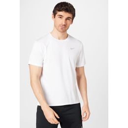 Nike Dri Fit Herren Miler Kurzarm-T-Shirt in Wei&szlig;