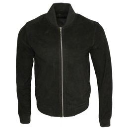 Varsity-Bomberjacke aus weichem Wildleder