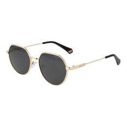 Polaroid Goldene Metallsonnenbrille