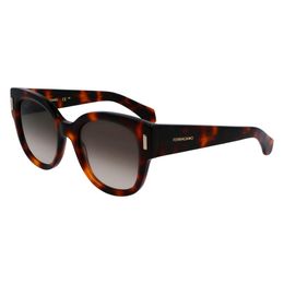 Ferragamo Braune Acetat-Sonnenbrille