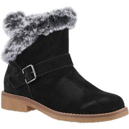 Hush Puppies Hannah Wildleder Damen Schwarz Stiefel