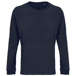 SOLS Unisex Pioneer Langarm-T-Shirt aus Bio-Baumwolle f&uuml;r Erwachsene (French Navy)