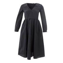 Lardini Midi-Kleid mit langen &Auml;rmeln und V-Ausschnitt