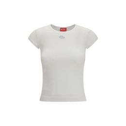 Diesel Wei&szlig;es Baumwoll-T-Shirt