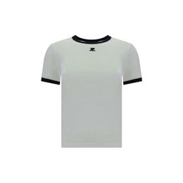 Courr&egrave;ges Courr&egrave;ges Wei&szlig;es Baumwoll-T-Shirt