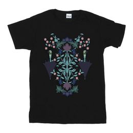 Disney - "Mary Poppins Floral Collage" T-Shirt f&uuml;r M&auml;dchen (Schwarz)