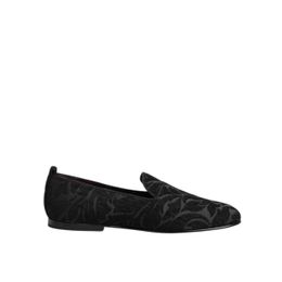 Dolce & Gabbana Dolce & Gabbana Schwarze Brokat Slipper Herrenanzugschuhe