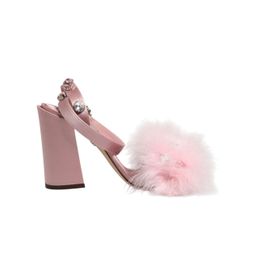 Dolce & Gabbana Dolce & Gabbana Pinke Pailletten Riemensandalen Schuhe