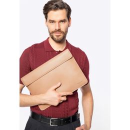 Wittchen Herren-Laptoptasche (13 Zoll) aus Kunstleder, Beige