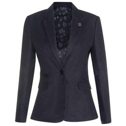 Damen-Blazer aus Tweed mit Fischgr&auml;tmuster und schwarzer Wolle im Stil der 1920er Jahre