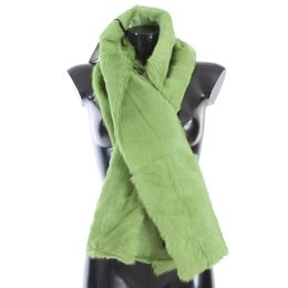 Dolce & Gabbana Dolce & Gabbana - &Eacute;charpe longue en fourrure de ch&egrave;vre verte pour femme