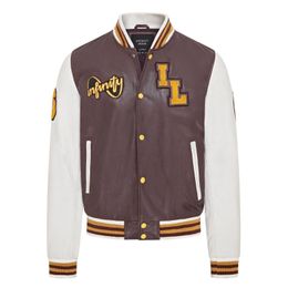 Baseball-Bomberjacke aus Leder f�r Herren im Letterman-Stil - Ashwood